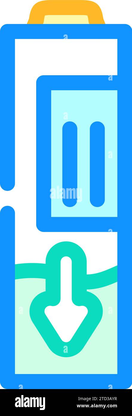 discharging battery color icon vector illustration Stock Vector Image ...