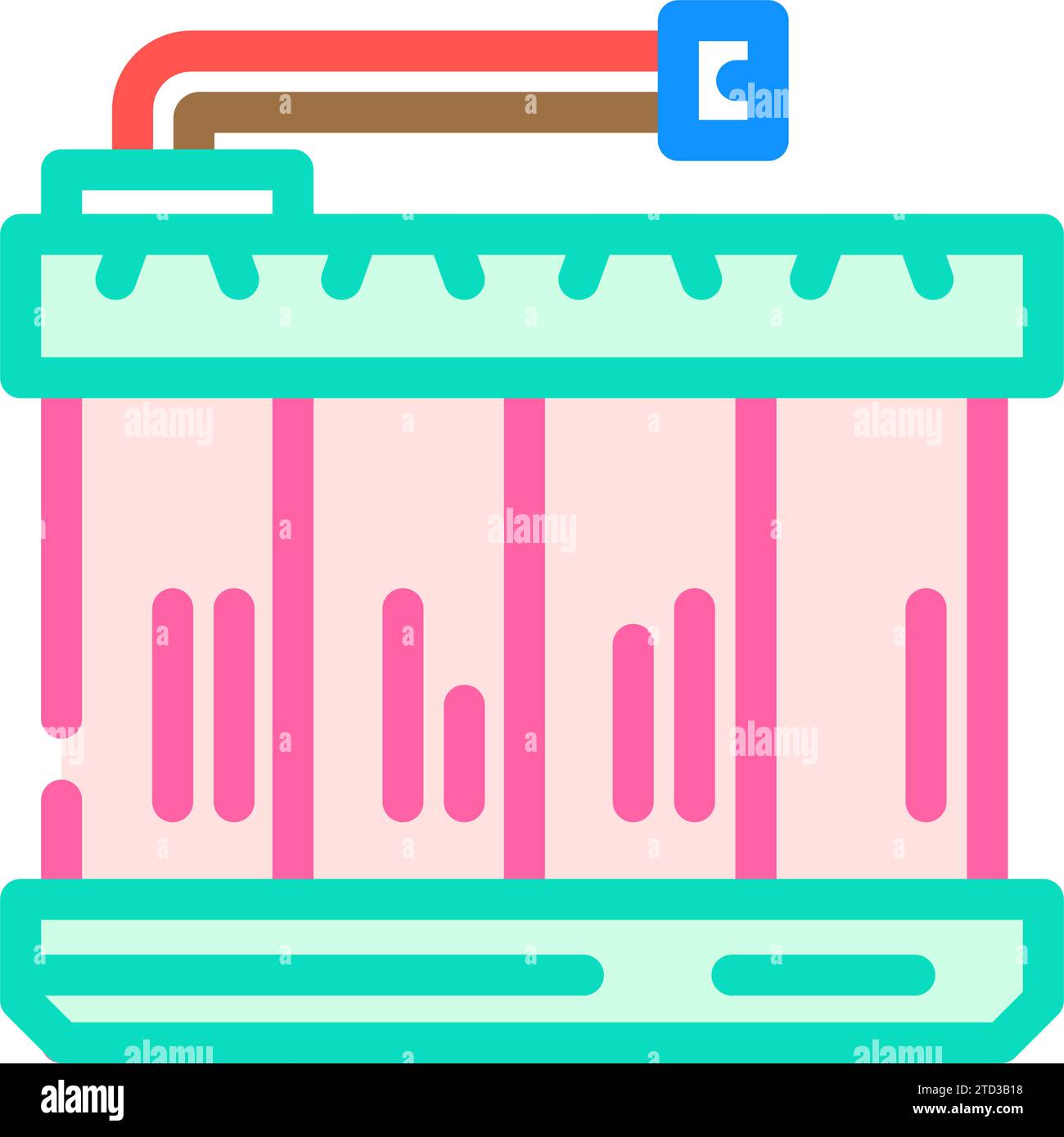 pack battery color icon vector illustration Stock Vector Image & Art ...