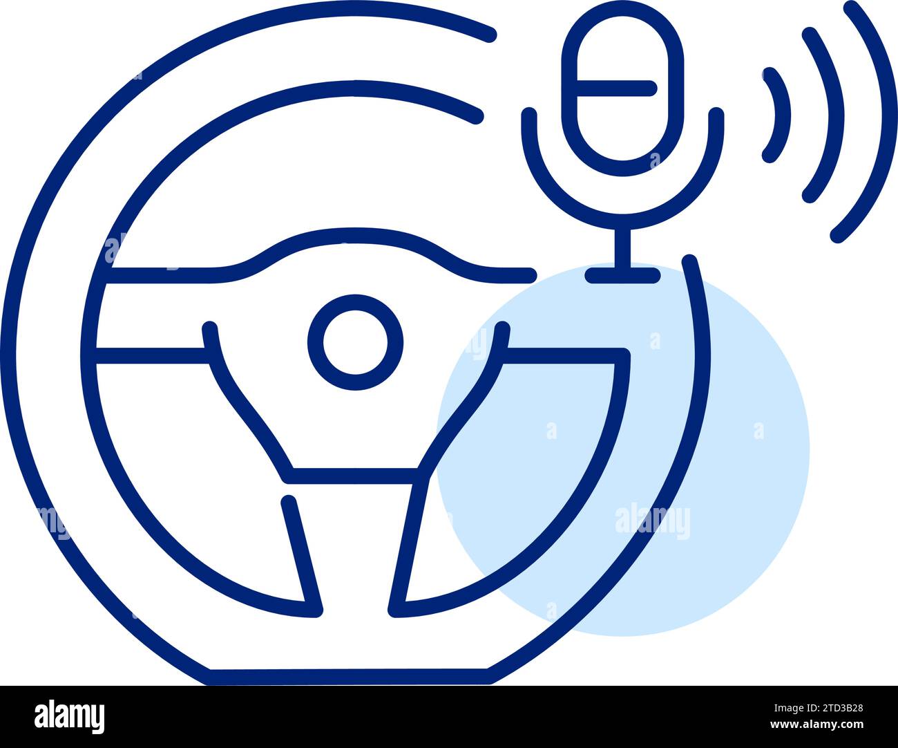 Steering wheel and microphone. Smart car assistant. Pixel perfect icon ...
