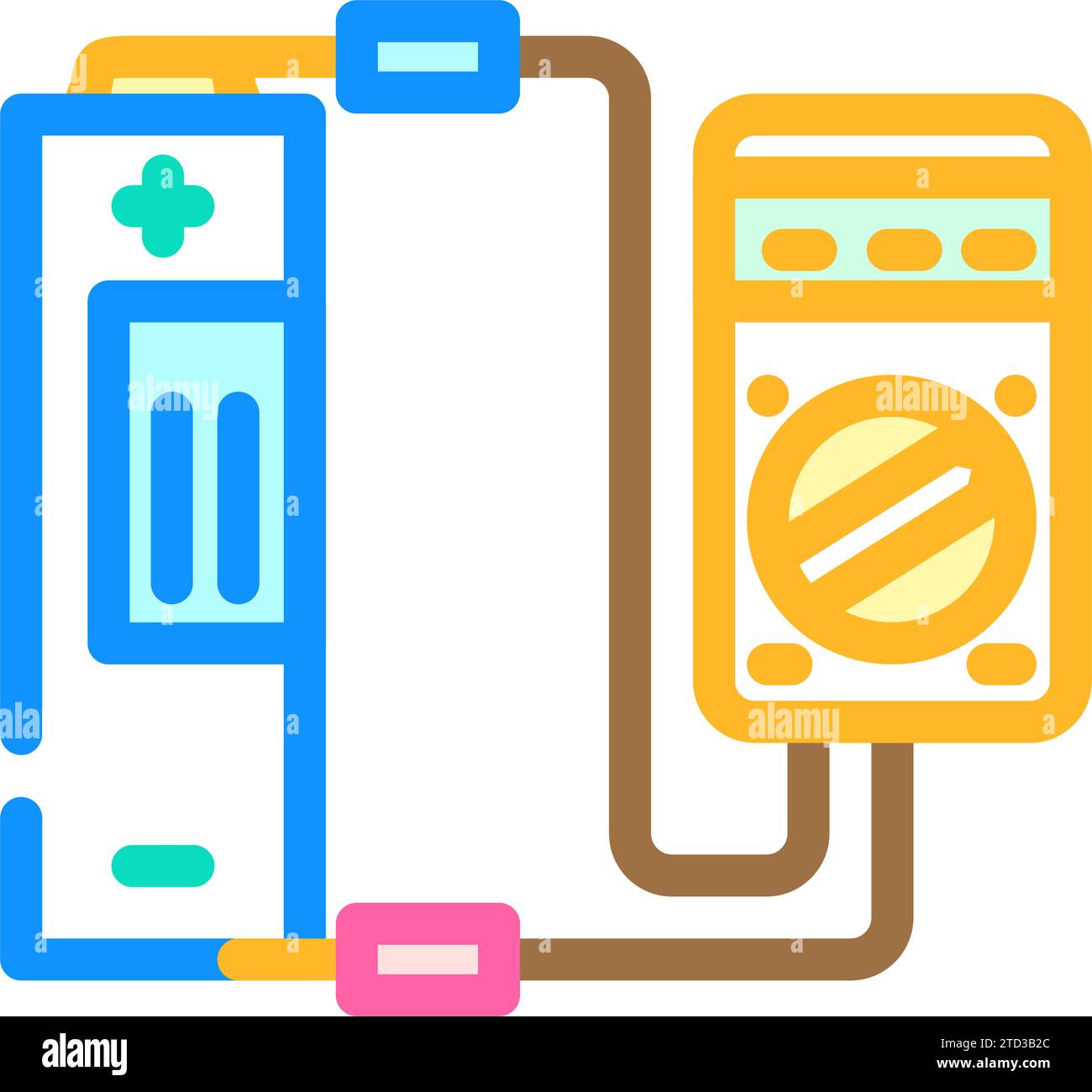 testing battery color icon vector illustration Stock Vector Image & Art ...