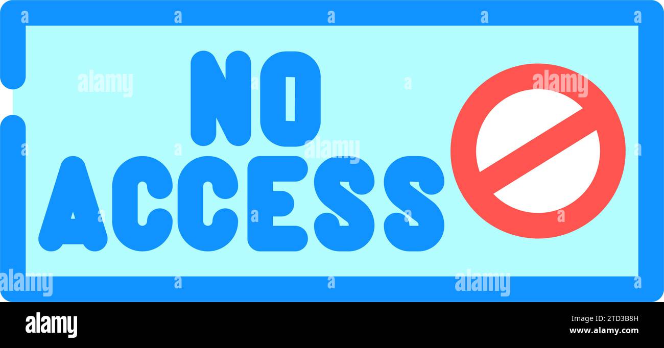 no access color icon vector illustration Stock Vector Image & Art - Alamy