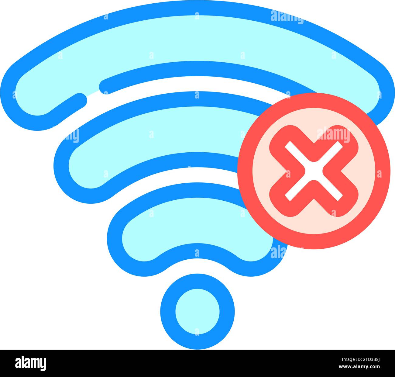 no wi fi color icon vector illustration Stock Vector Image & Art - Alamy