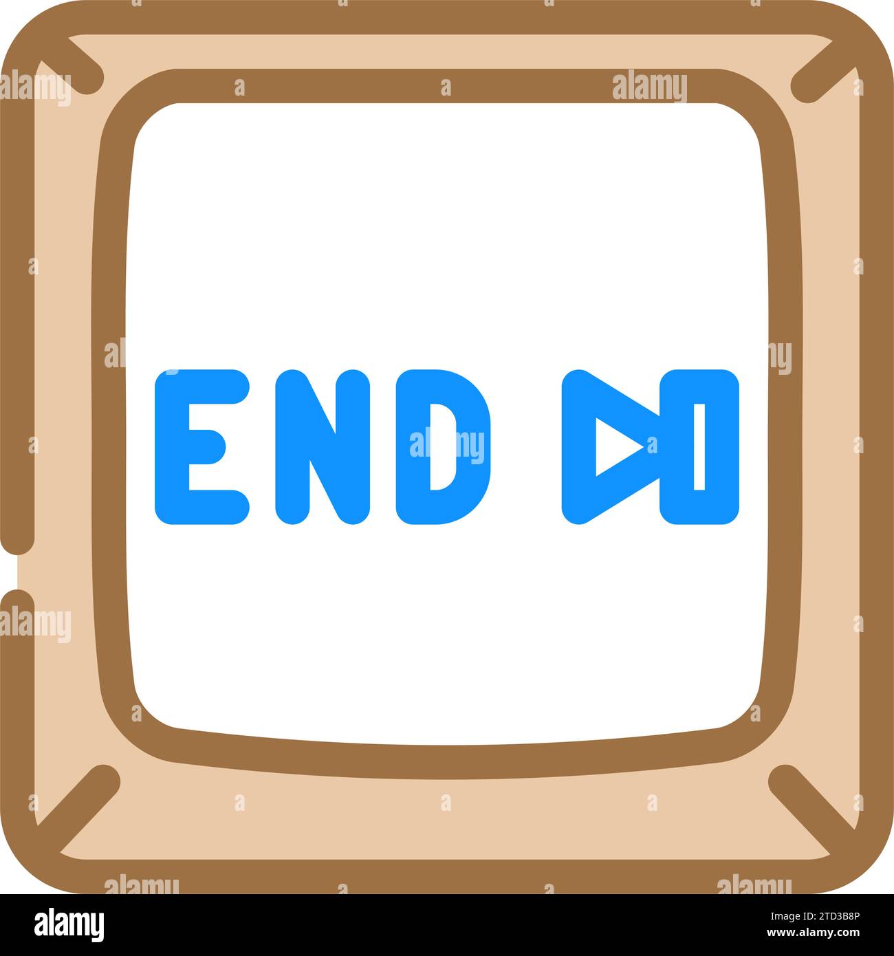 end button color icon vector illustration Stock Vector Image & Art - Alamy