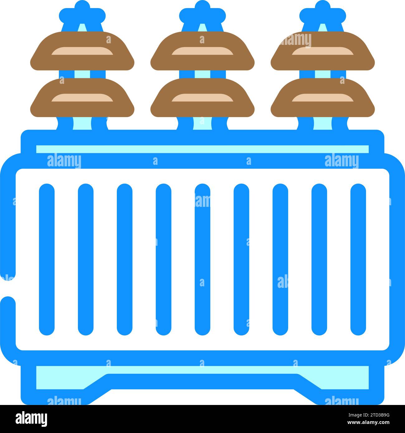 transformer electric color icon vector illustration Stock Vector Image ...