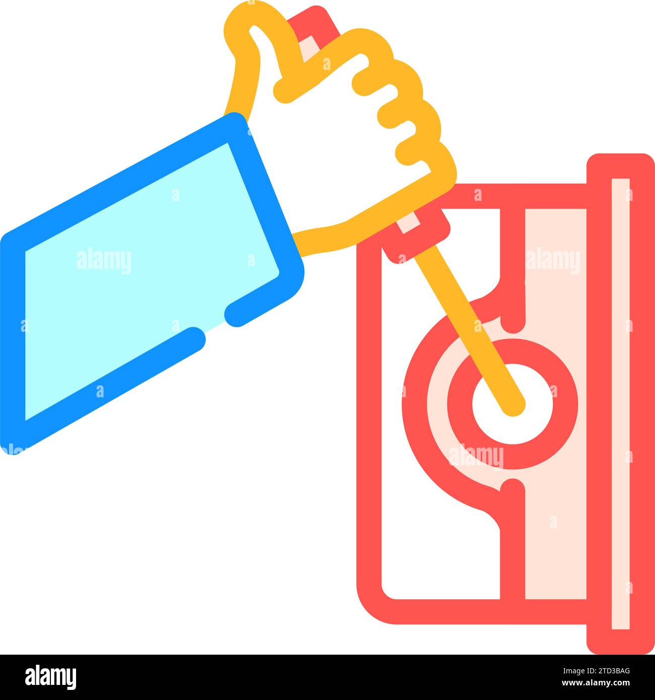emergency response electric color icon vector illustration Stock Vector ...