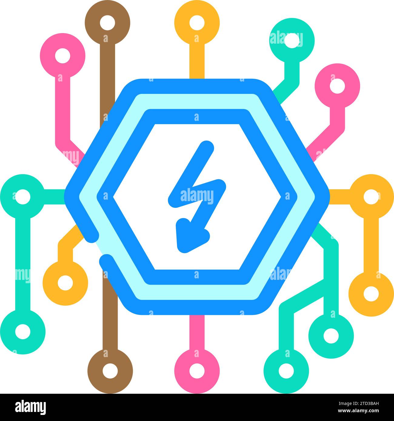 power distribution electric color icon vector illustration Stock Vector ...