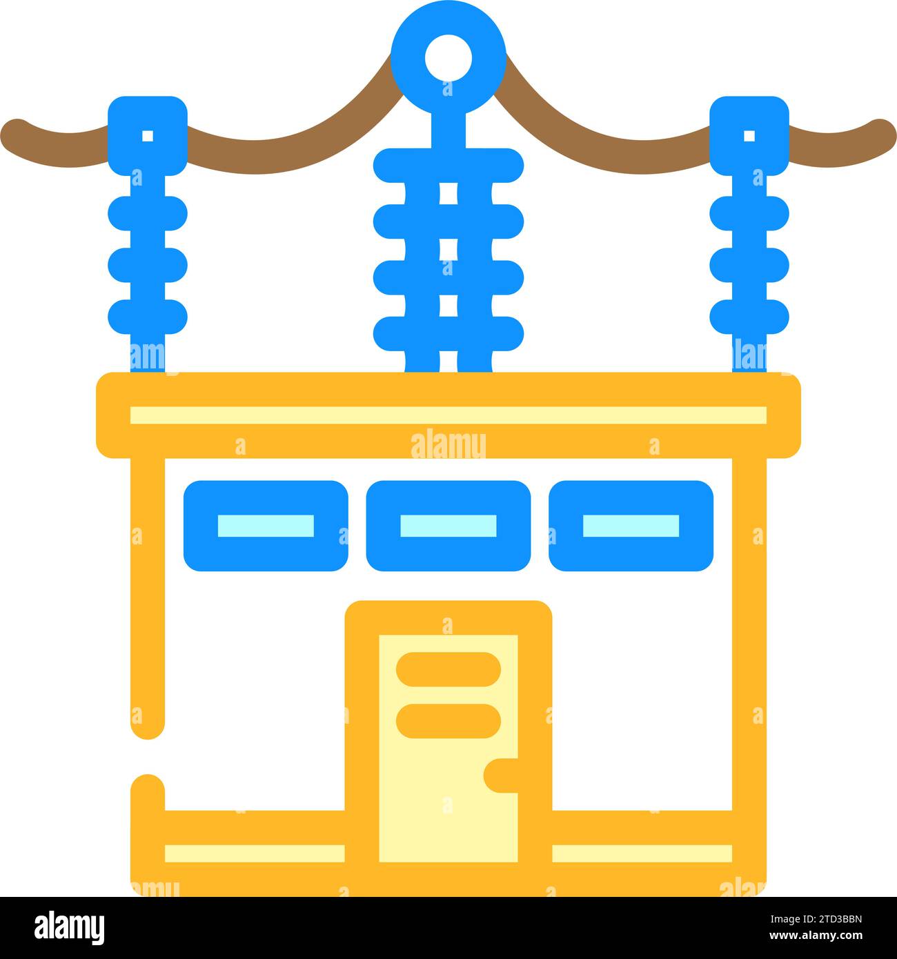 substation electric color icon vector illustration Stock Vector Image ...