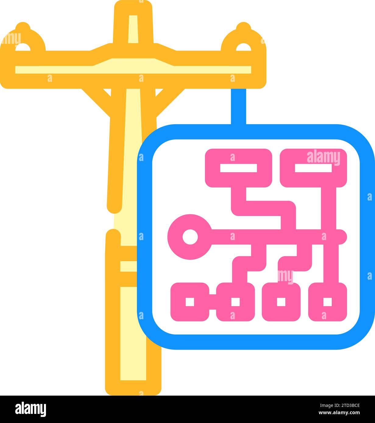 microgrids electric color icon vector illustration Stock Vector Image ...