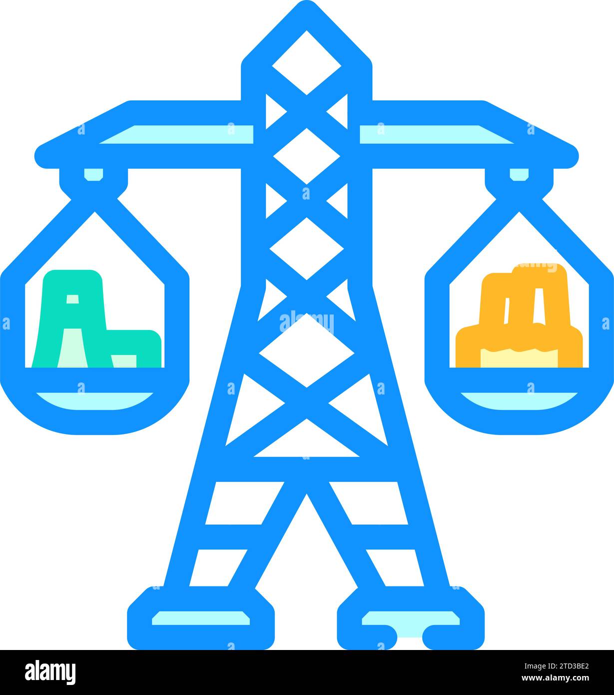 grid balancing energy color icon vector illustration Stock Vector Image ...