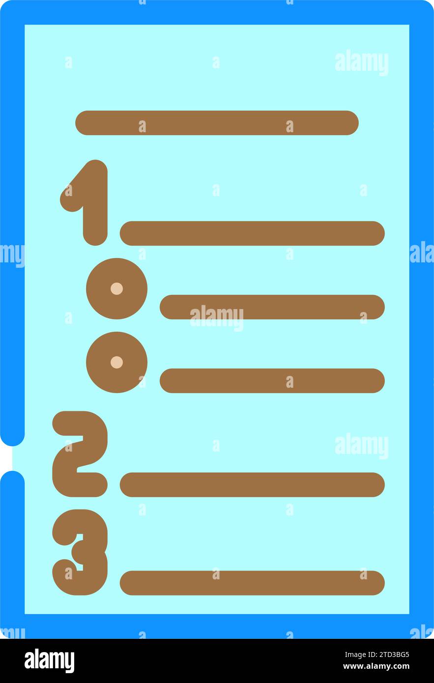 numbered list color icon vector illustration Stock Vector Image & Art ...