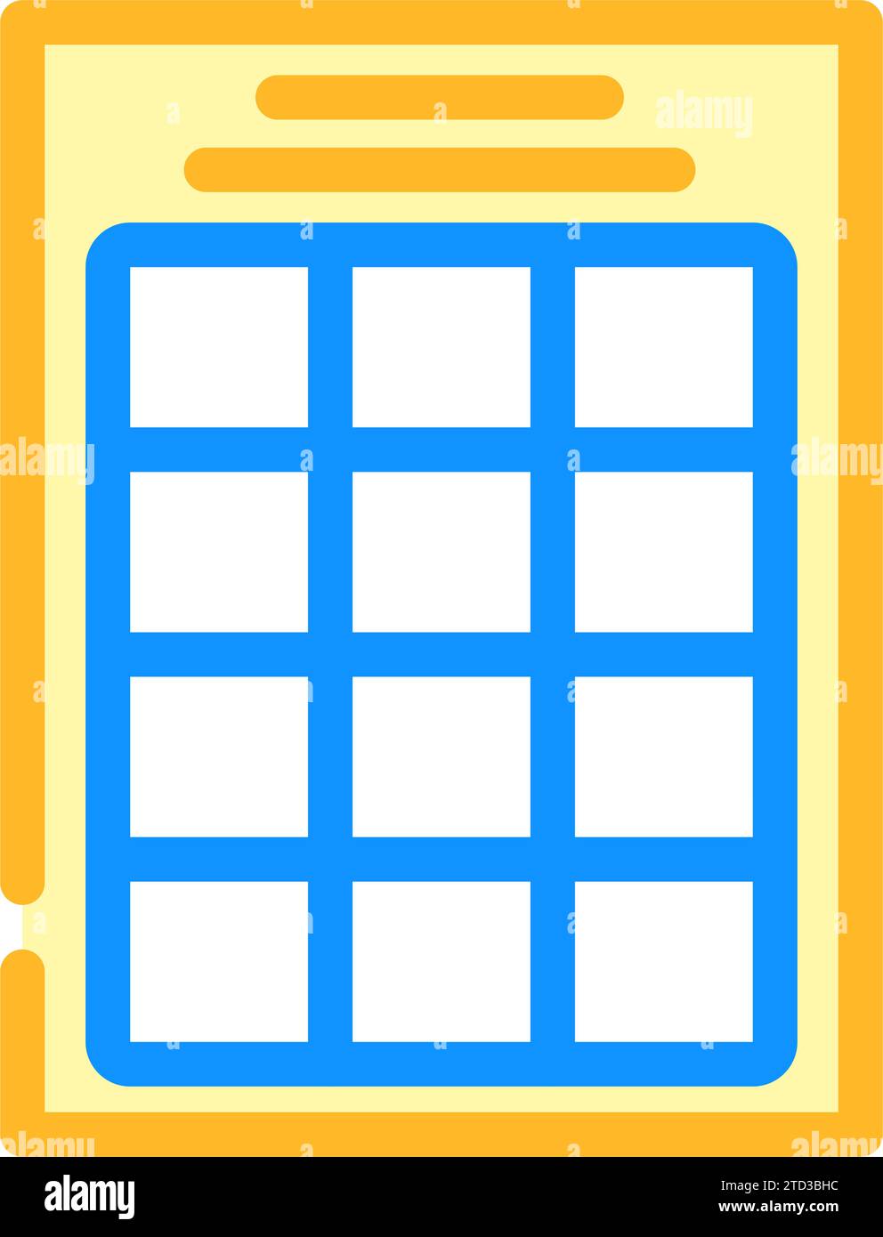 calendar grid list color icon vector illustration Stock Vector Image ...
