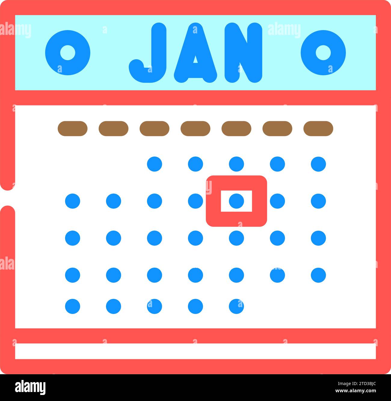 calendar pages list color icon vector illustration Stock Vector Image ...