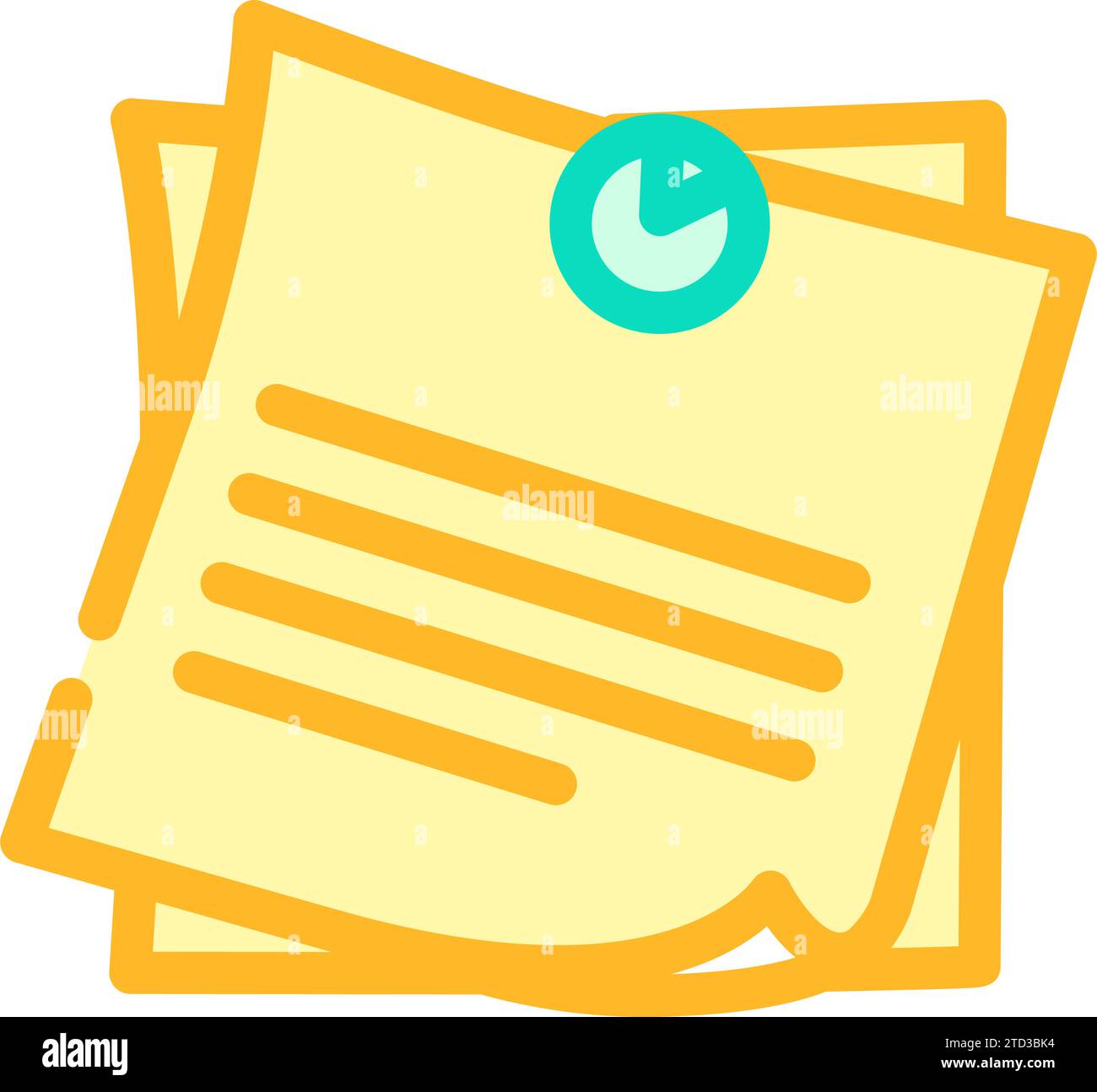 sticky note pin list color icon vector illustration Stock Vector Image ...