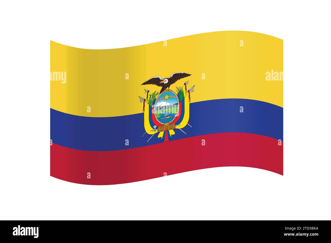 The flag of the Republic of Ecuador as a vector illustration Stock ...