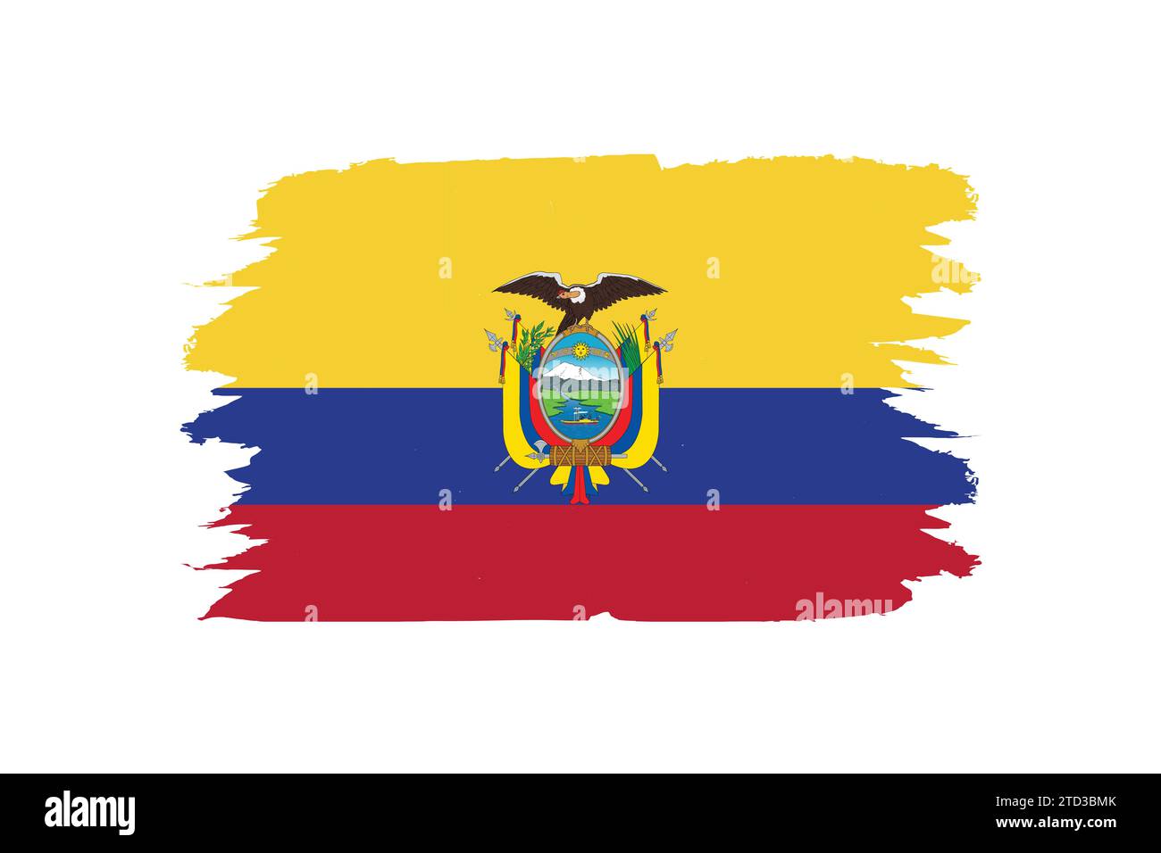 The flag of the Republic of Ecuador as a vector illustration Stock ...