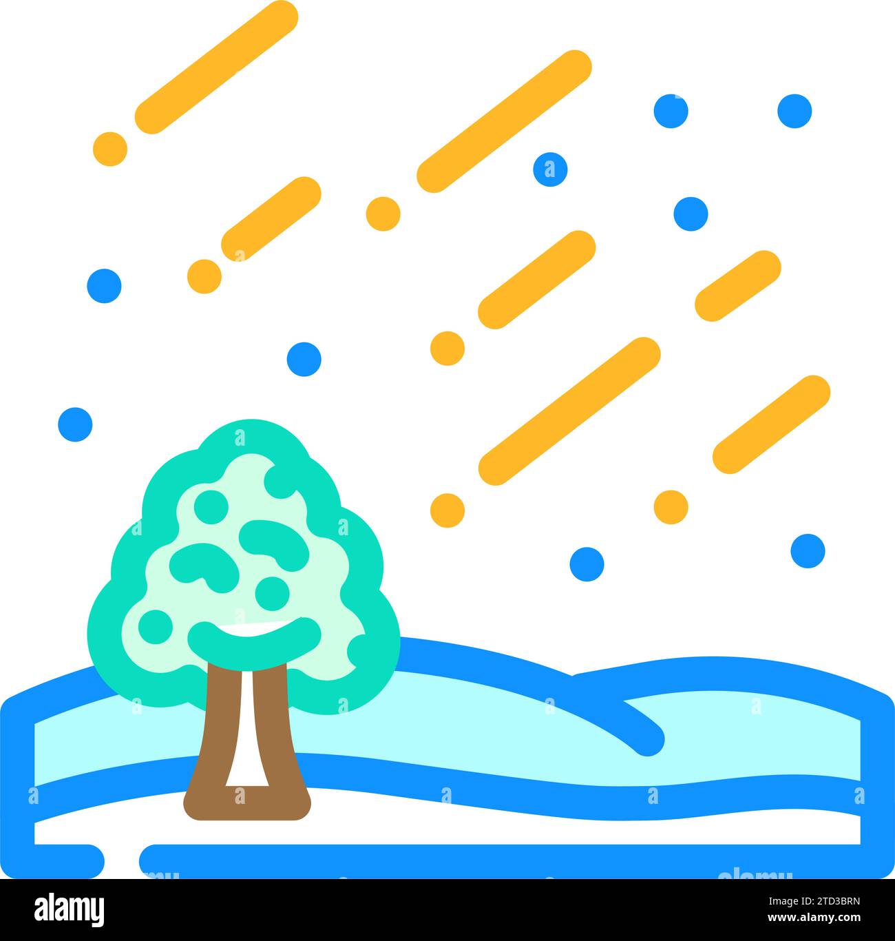 meteor shower space exploration color icon vector illustration Stock ...