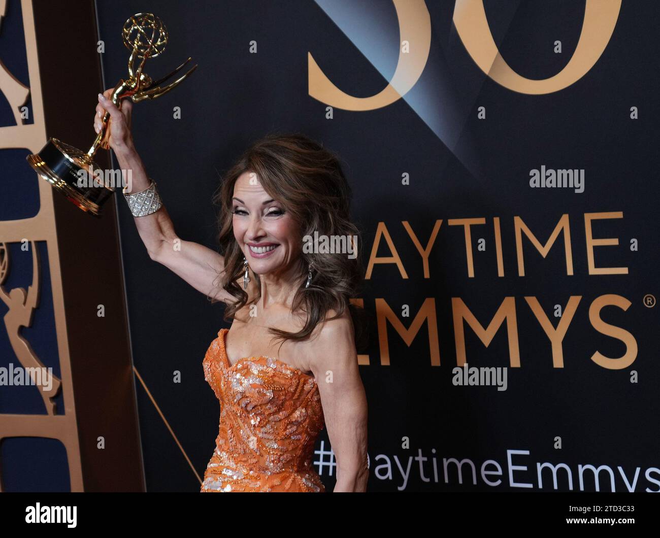 Susan Lucci Poses With A Lifetime Achievement Award At The 50th