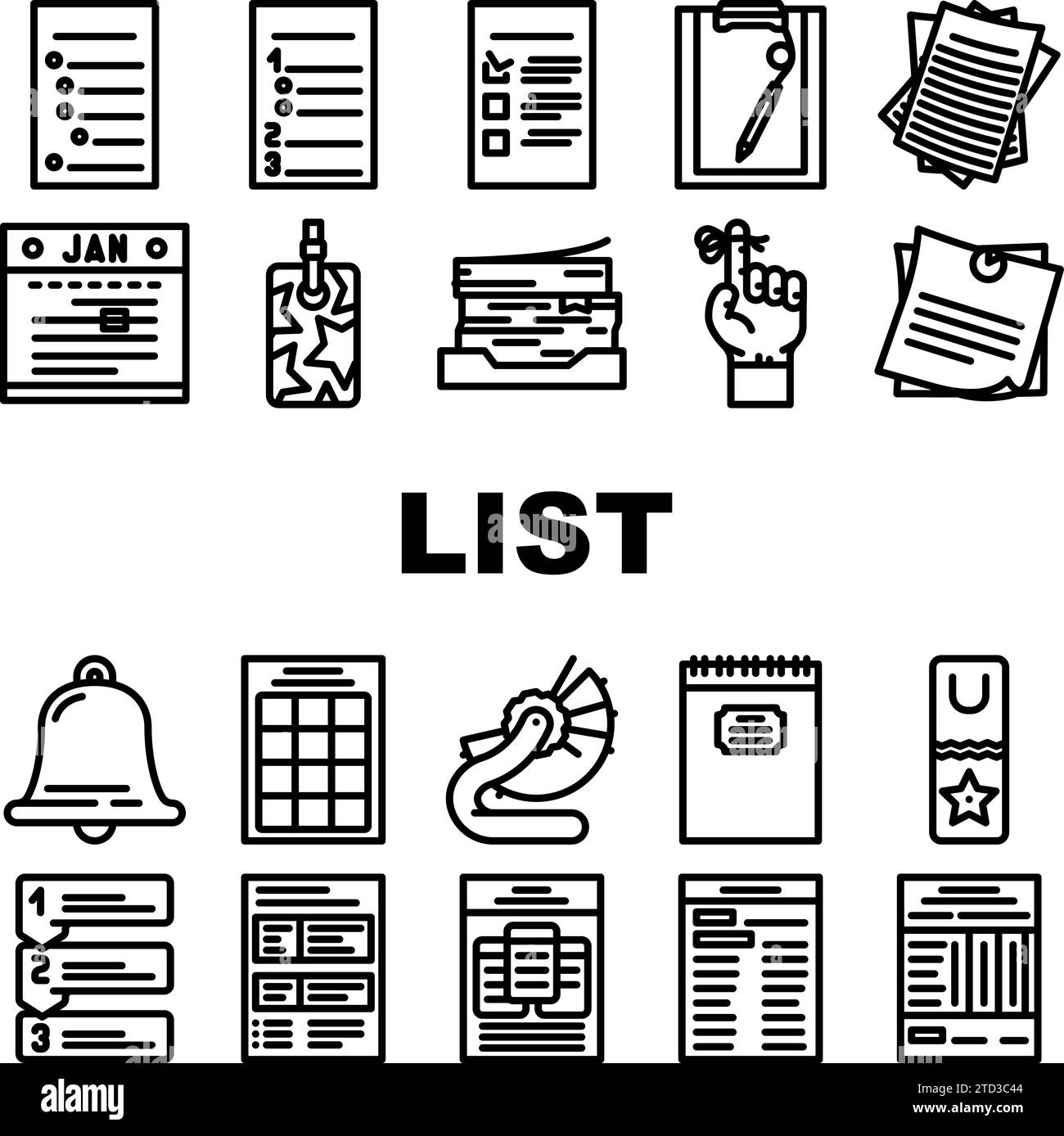 list checklist document check icons set vector Stock Vector Image & Art ...