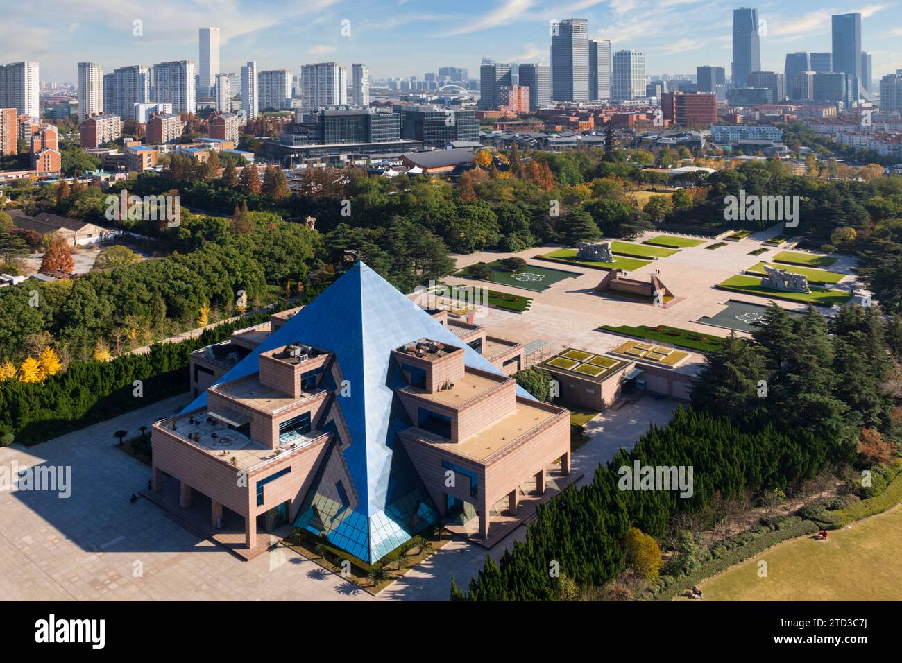 Aerial view of Longhua Martyr's cemetery park in Shanghai Stock Photo ...