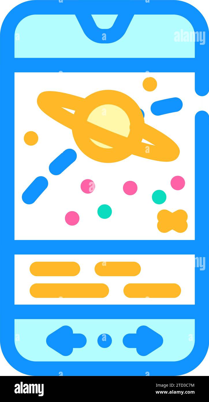 application space exploration color icon vector illustration Stock ...