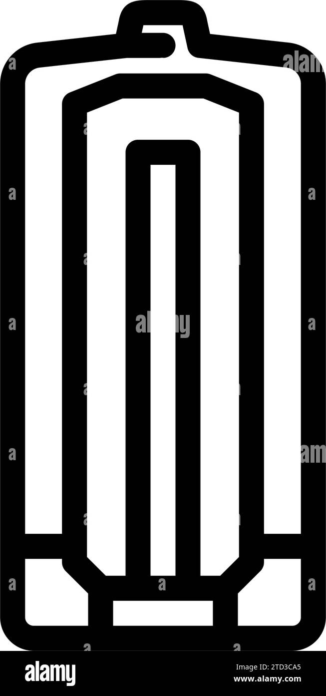 battery components line icon vector illustration Stock Vector Image ...