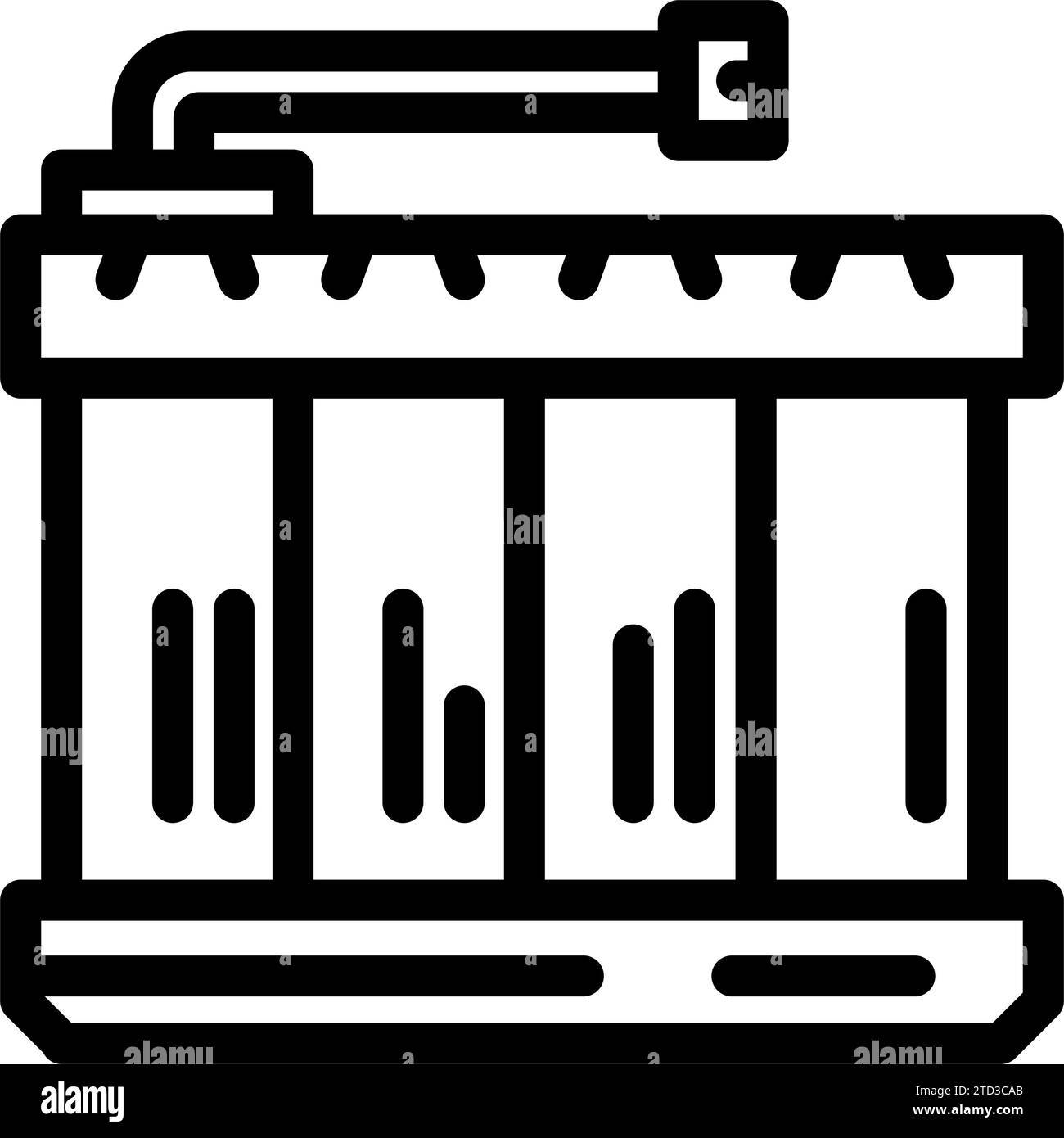 pack battery line icon vector illustration Stock Vector Image & Art - Alamy