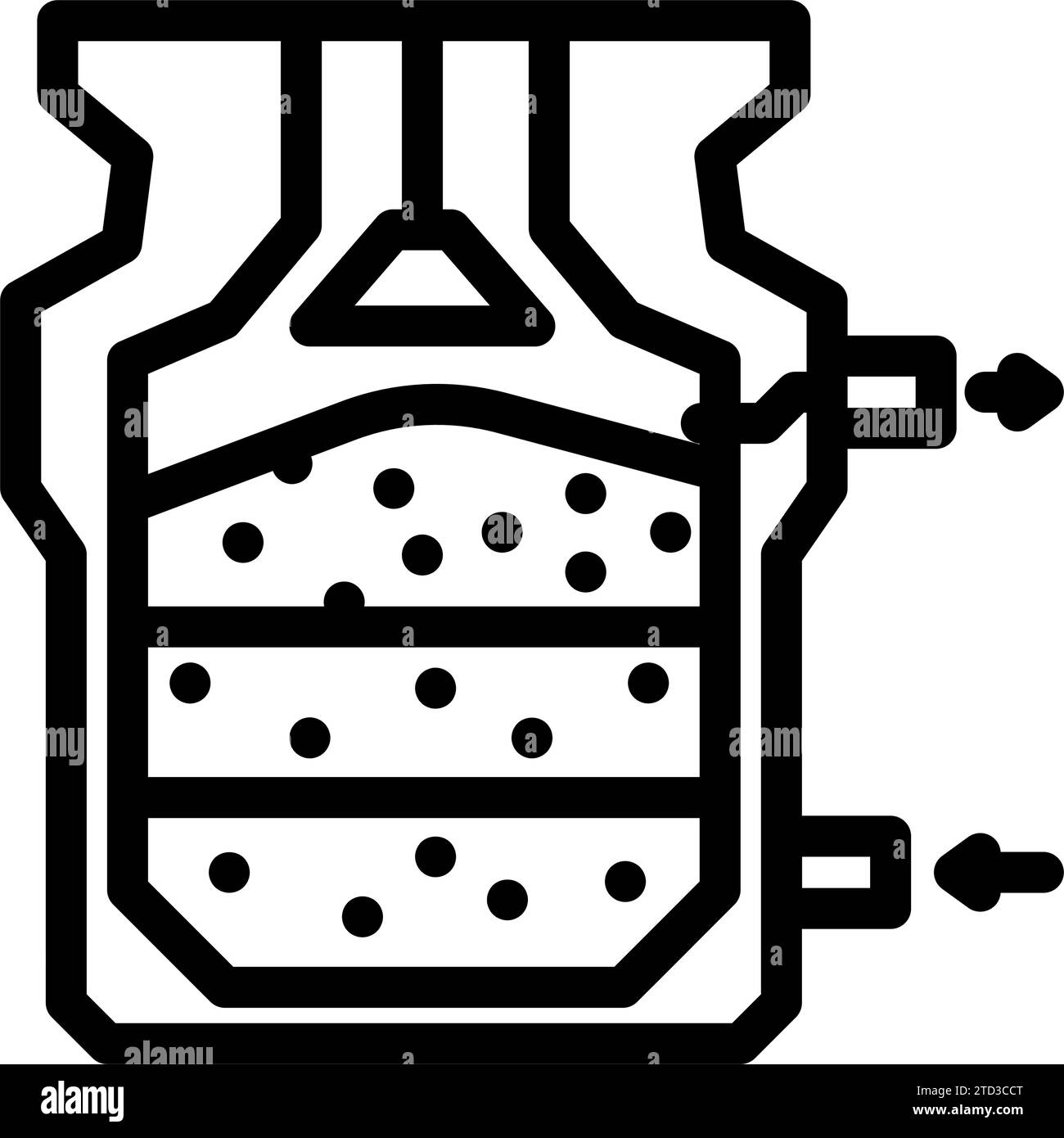 gasification biomass energy line icon vector illustration Stock Vector ...