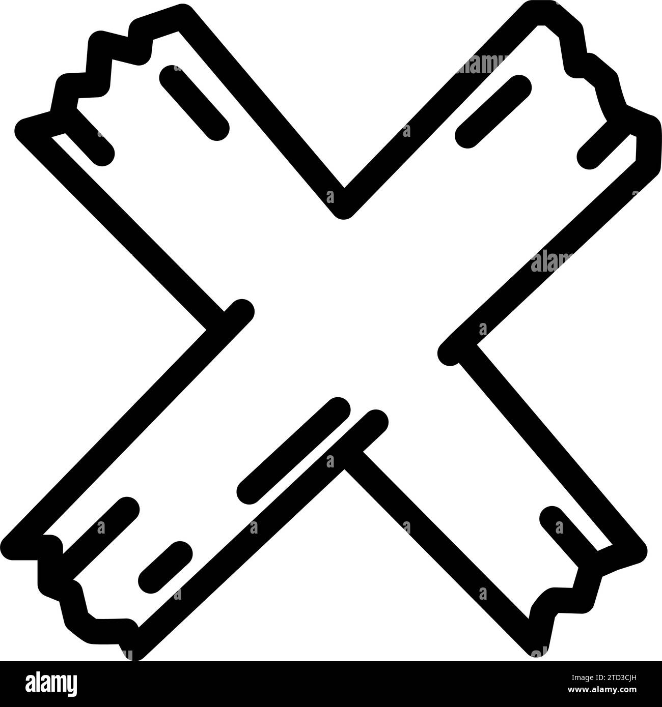 cross x mark line icon vector illustration Stock Vector Image & Art - Alamy