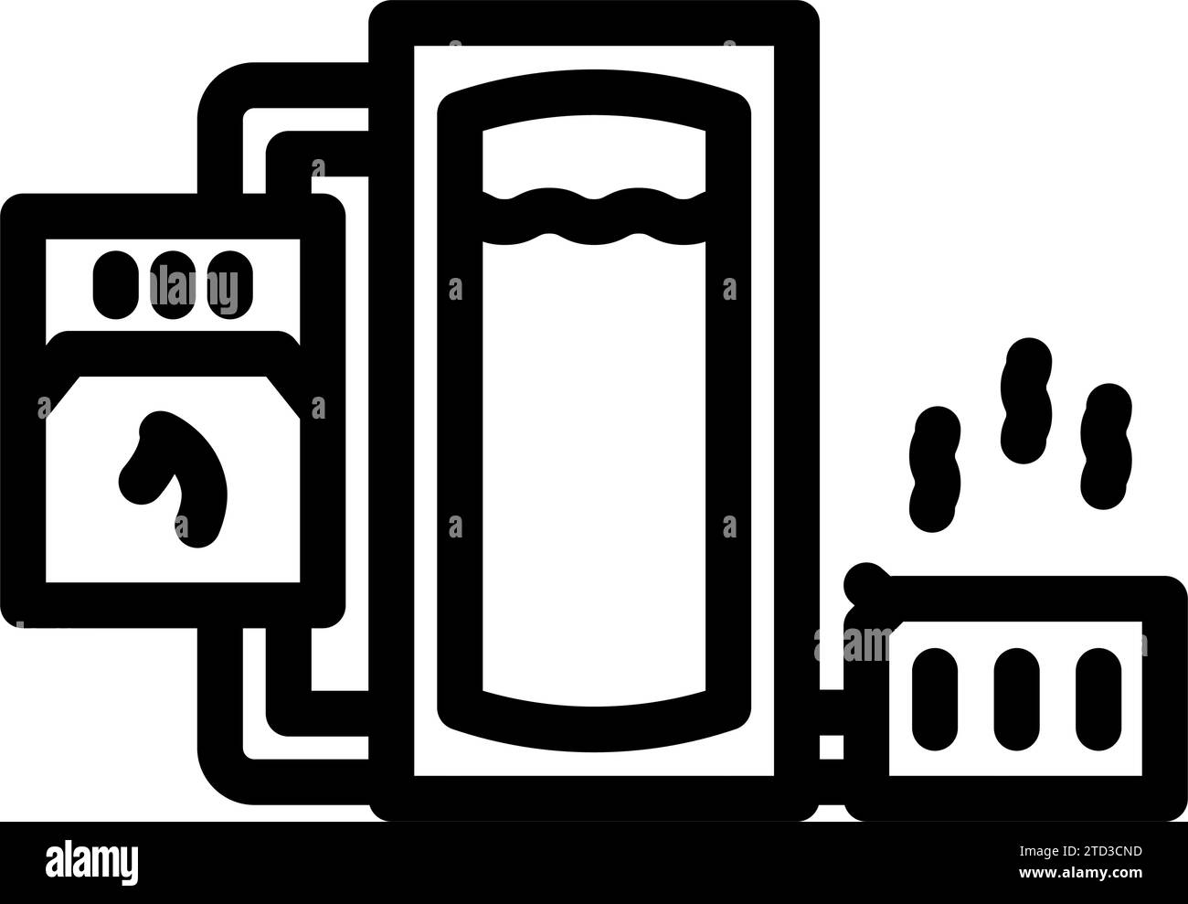heating system biomass energy line icon vector illustration Stock ...