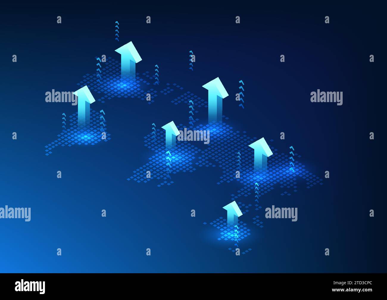 World map technology that shows the growth of technology that spreads ...