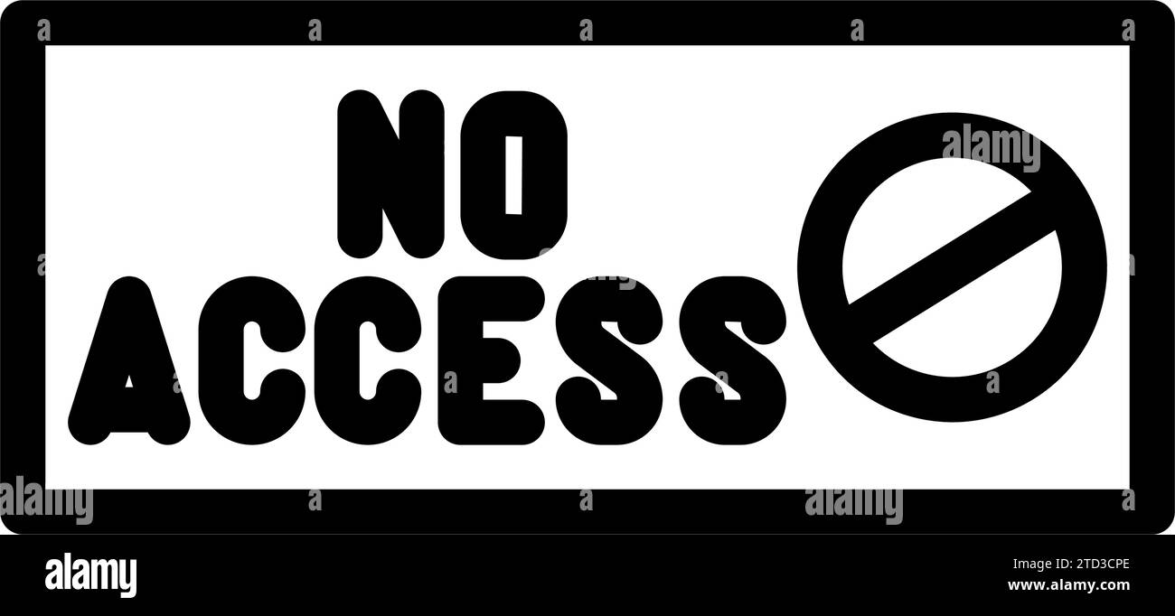 no access line icon vector illustration Stock Vector Image & Art - Alamy