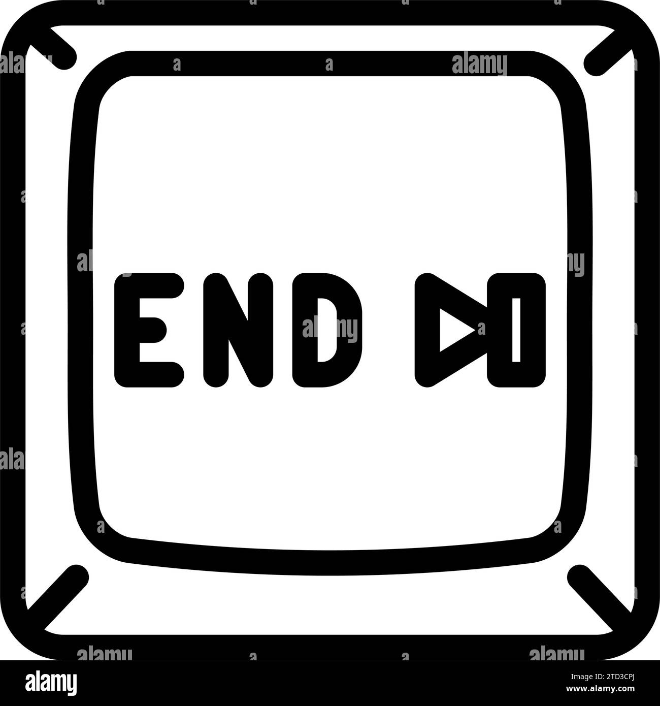 end button line icon vector illustration Stock Vector Image & Art - Alamy