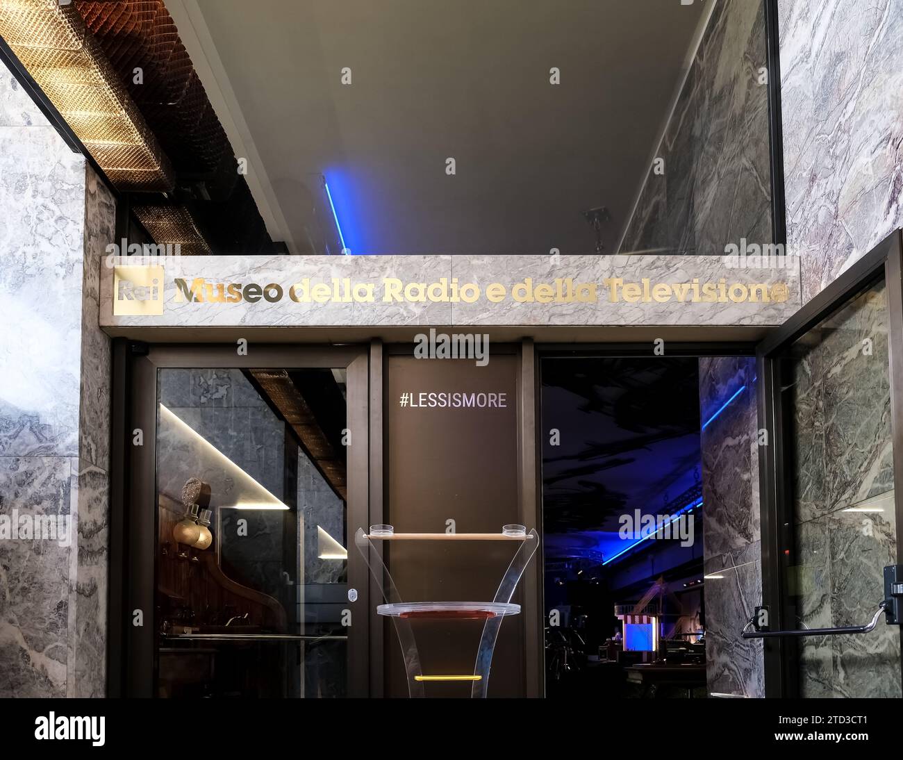 Interior of the Museum of Radio and Television located in the Rai ...