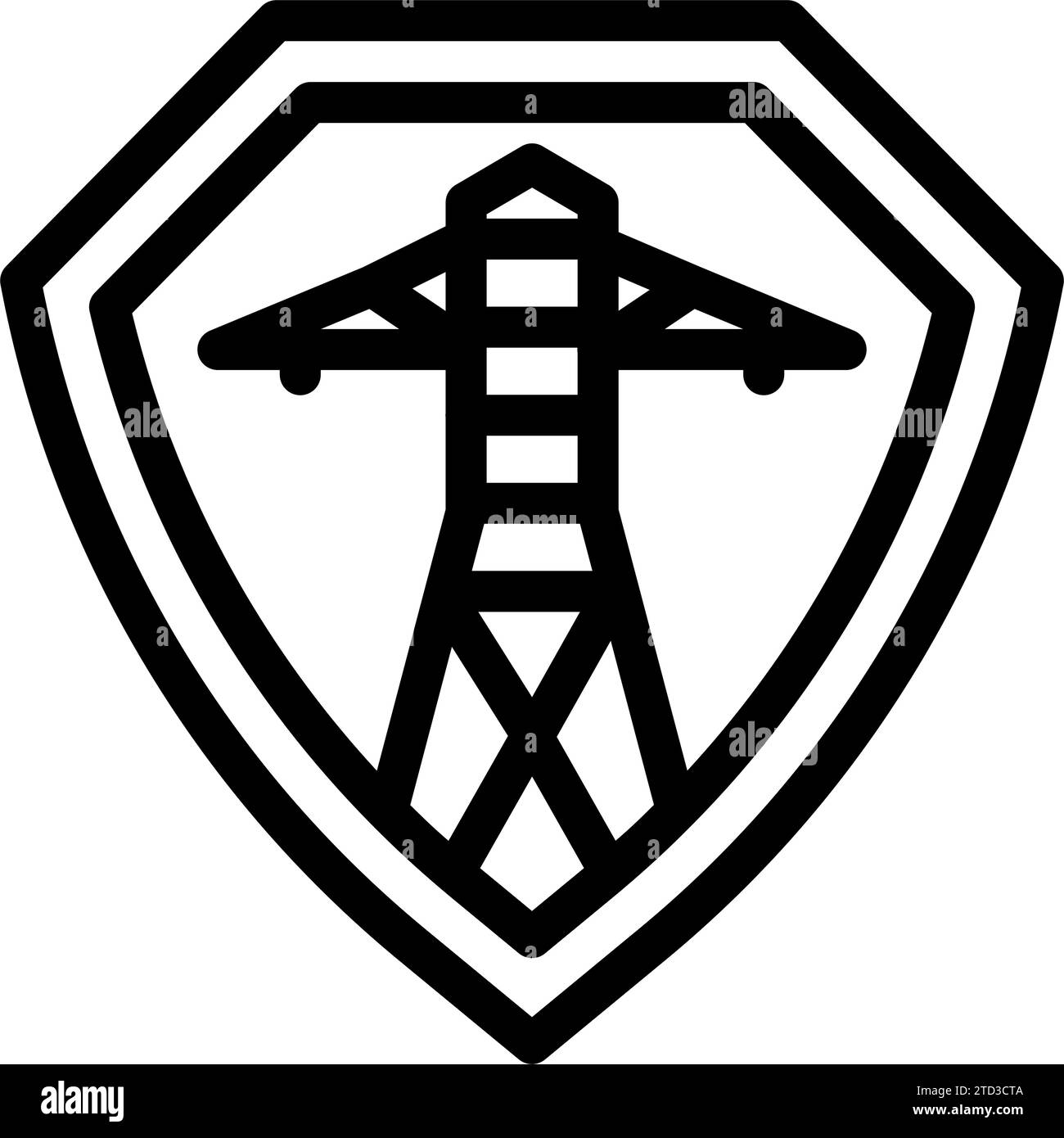 grid security electric line icon vector illustration Stock Vector Image ...