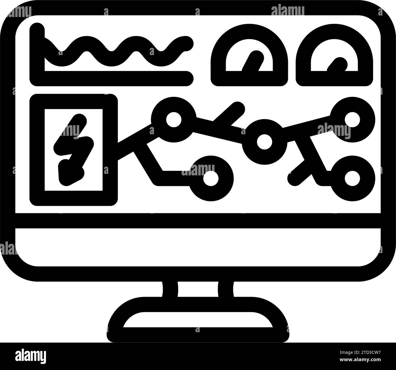 grid monitoring electric line icon vector illustration Stock Vector ...