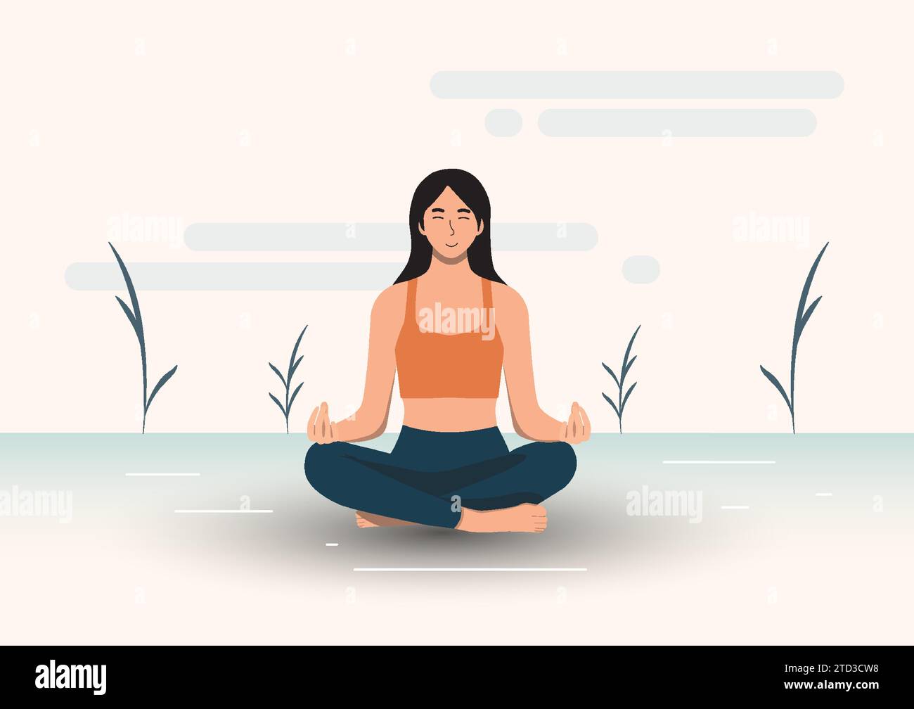 Cross legged pose Stock Vector Images - Alamy