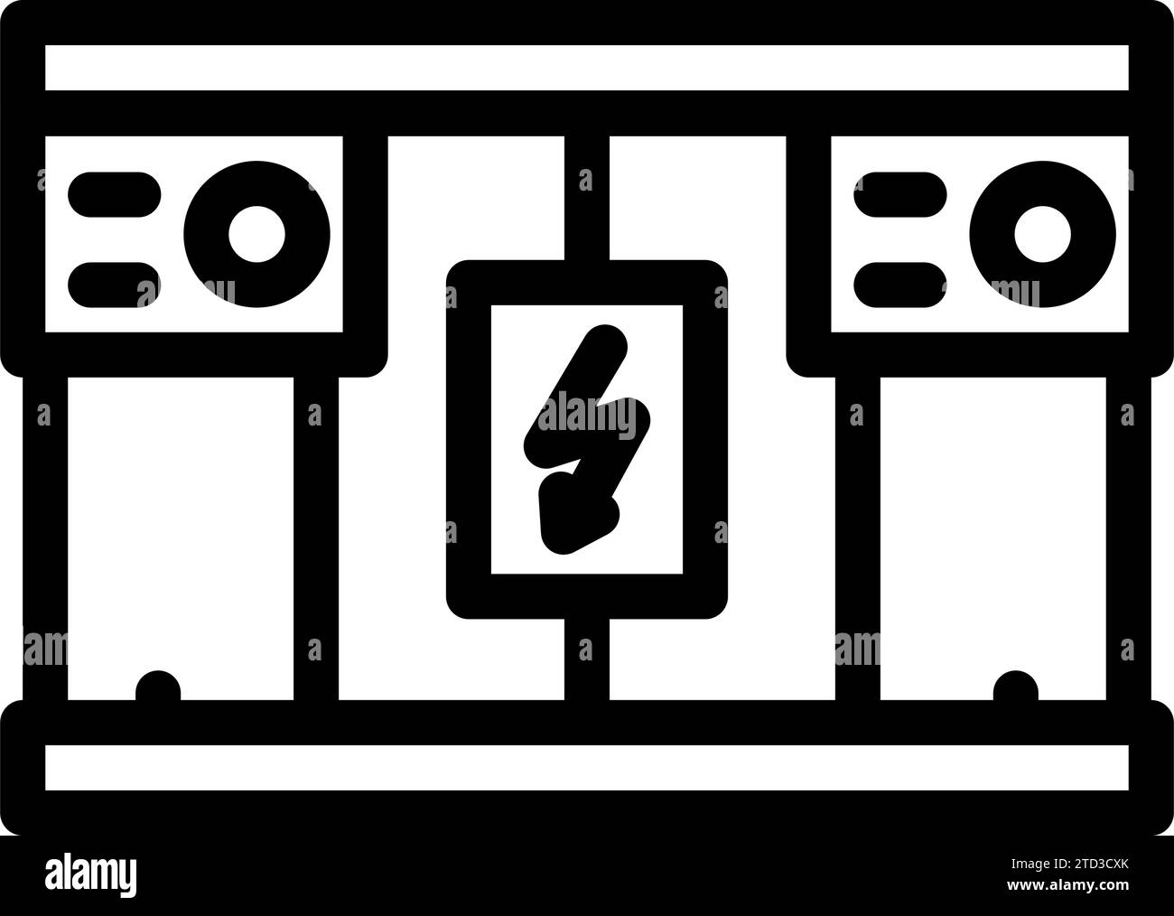 grid storage energy line icon vector illustration Stock Vector Image ...
