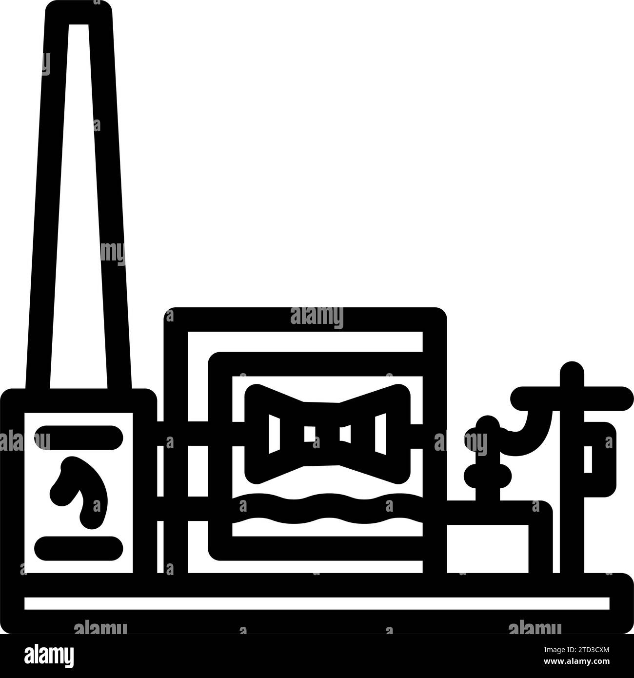 power grid biomass energy line icon vector illustration Stock Vector ...