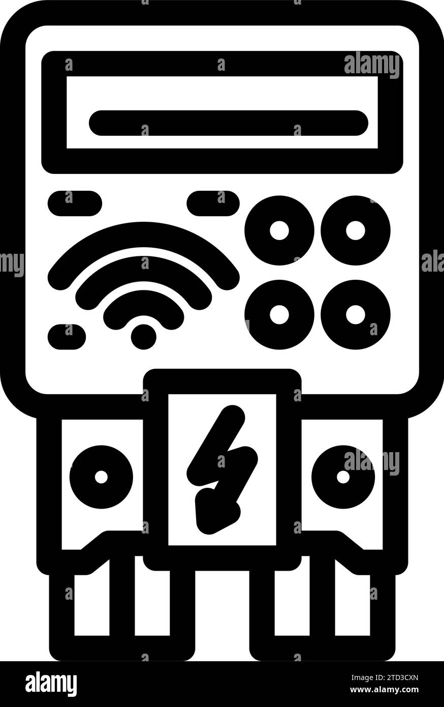 smart meters electric line icon vector illustration Stock Vector Image ...
