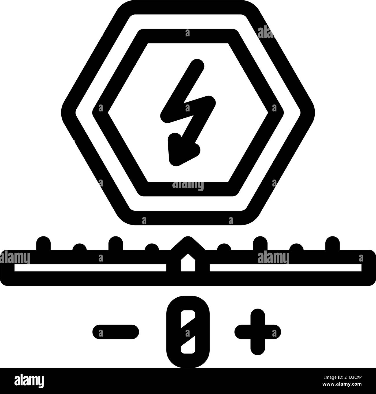 energy flow control electric line icon vector illustration Stock Vector ...