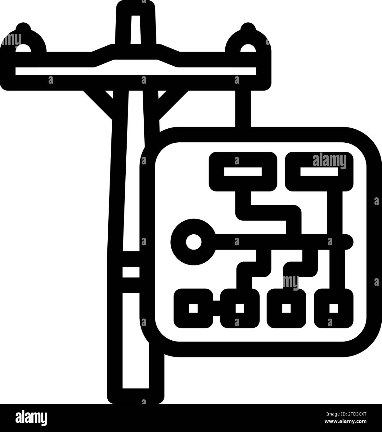 microgrids electric line icon vector illustration Stock Vector Image ...