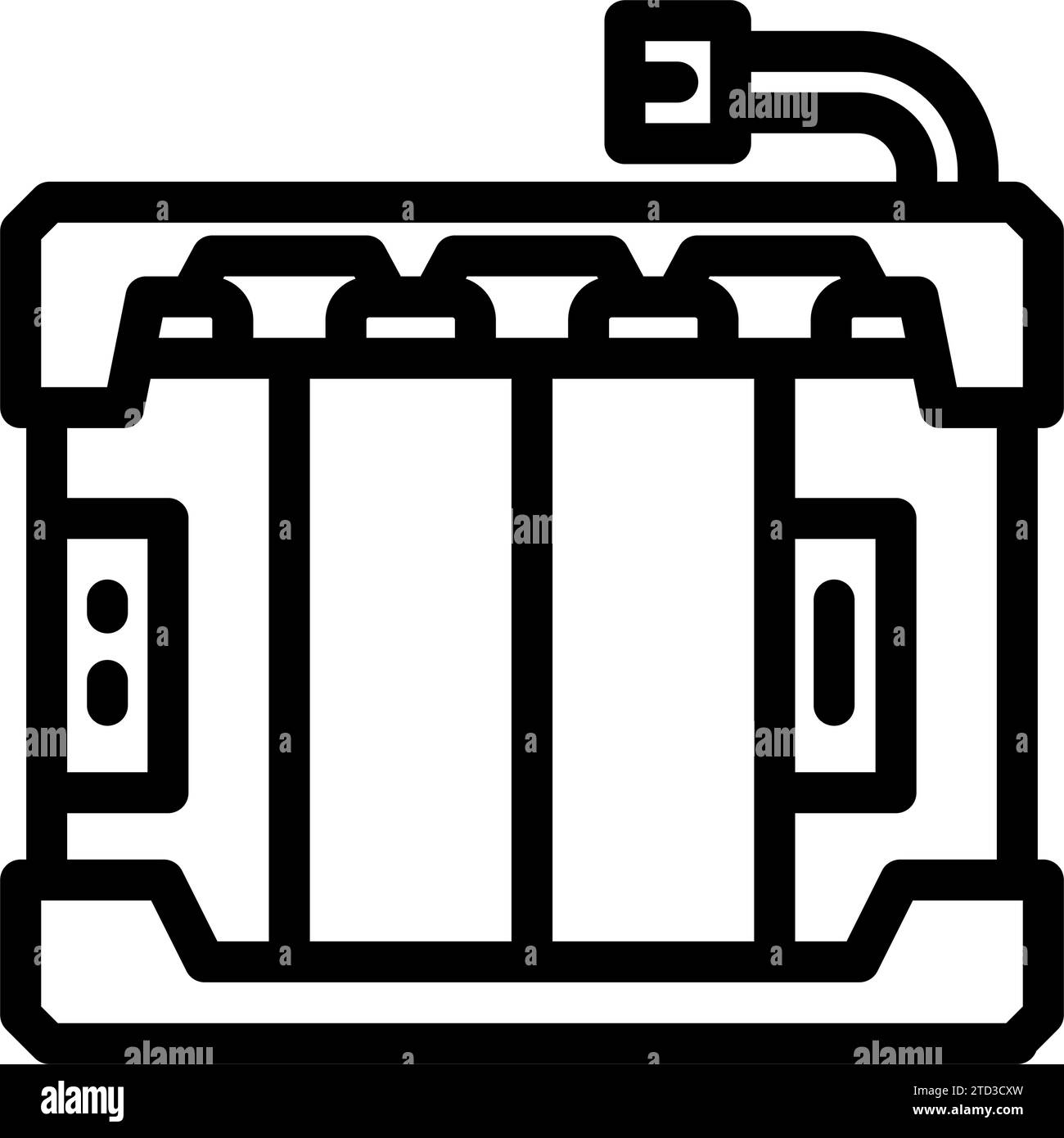 battery pack energy storage line icon vector illustration Stock Vector ...