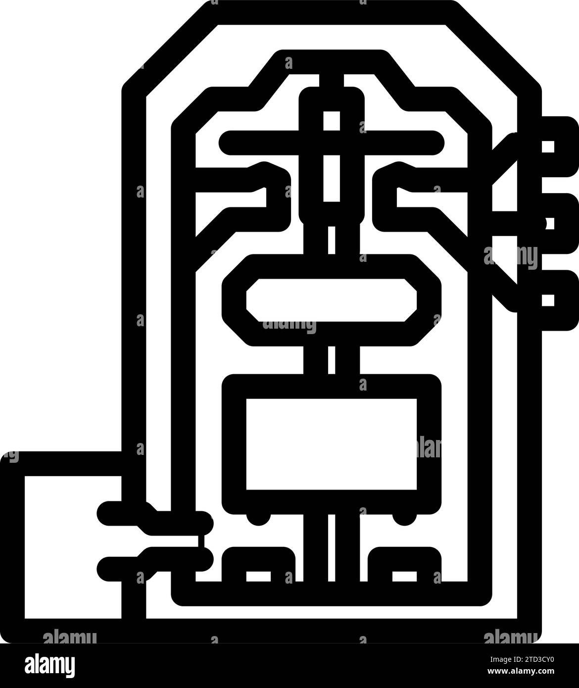 flywheel storage energy line icon vector illustration Stock Vector ...