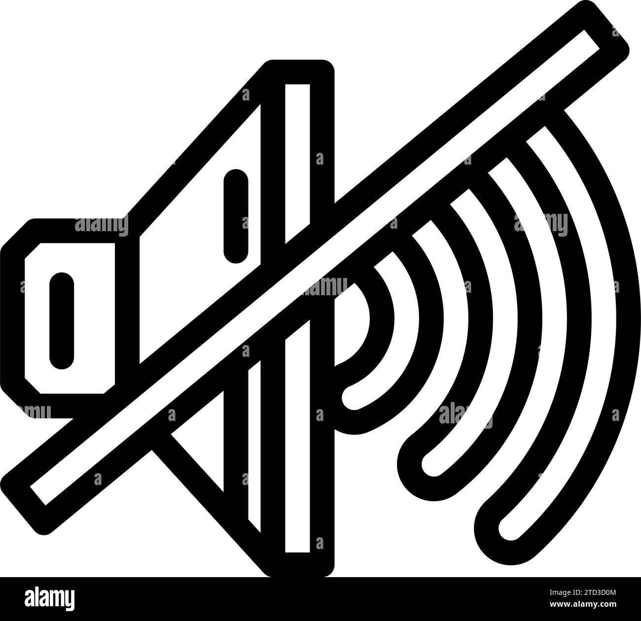 mute sound line icon vector illustration Stock Vector Image & Art - Alamy