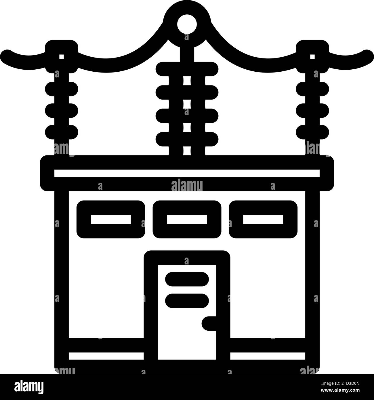 substation electric line icon vector illustration Stock Vector Image ...