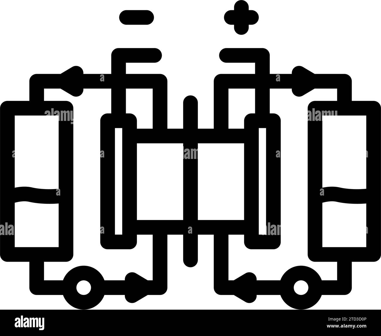 hybrid storage system line icon vector illustration Stock Vector Image ...