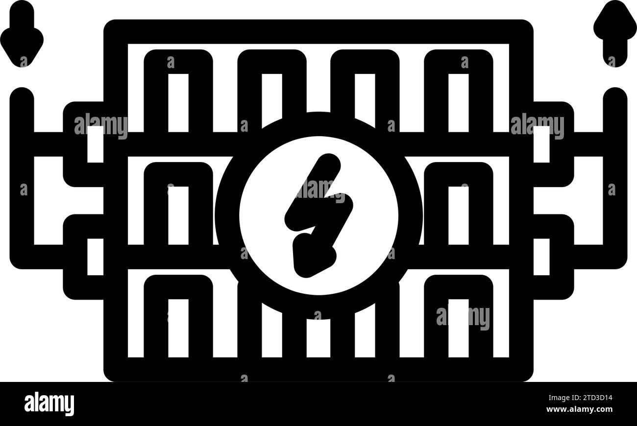 heat storage energy line icon vector illustration Stock Vector Image ...