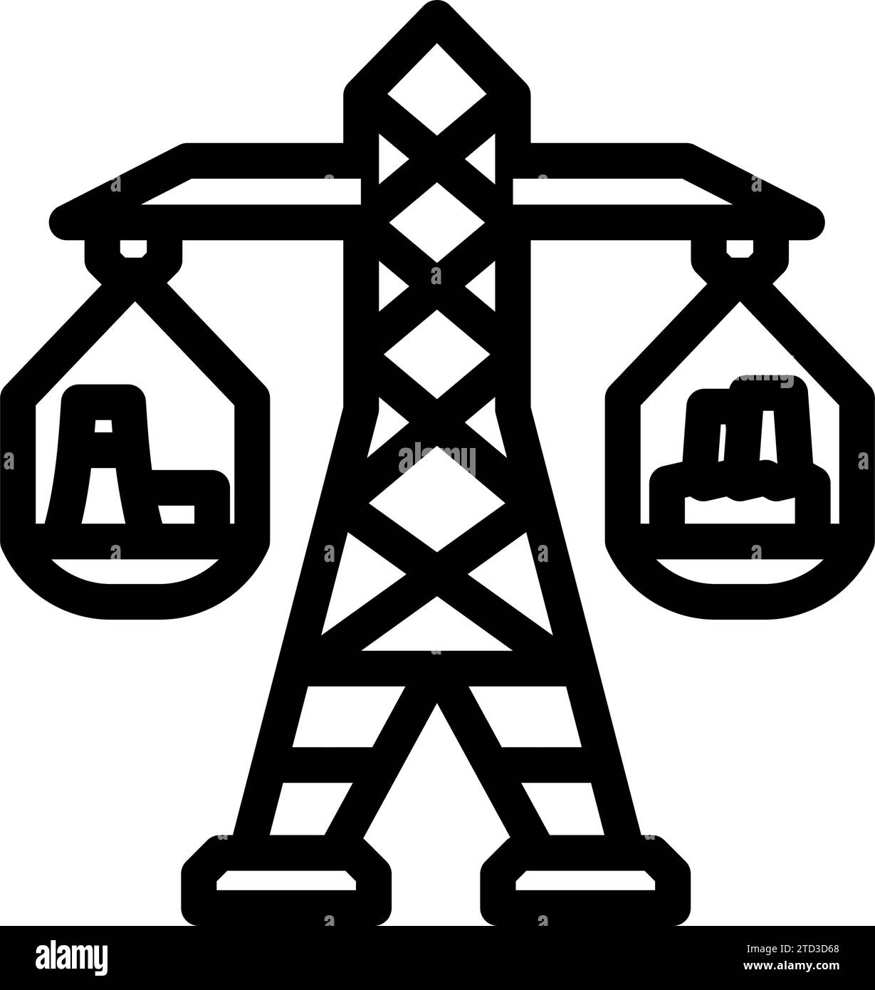 grid balancing energy line icon vector illustration Stock Vector Image ...