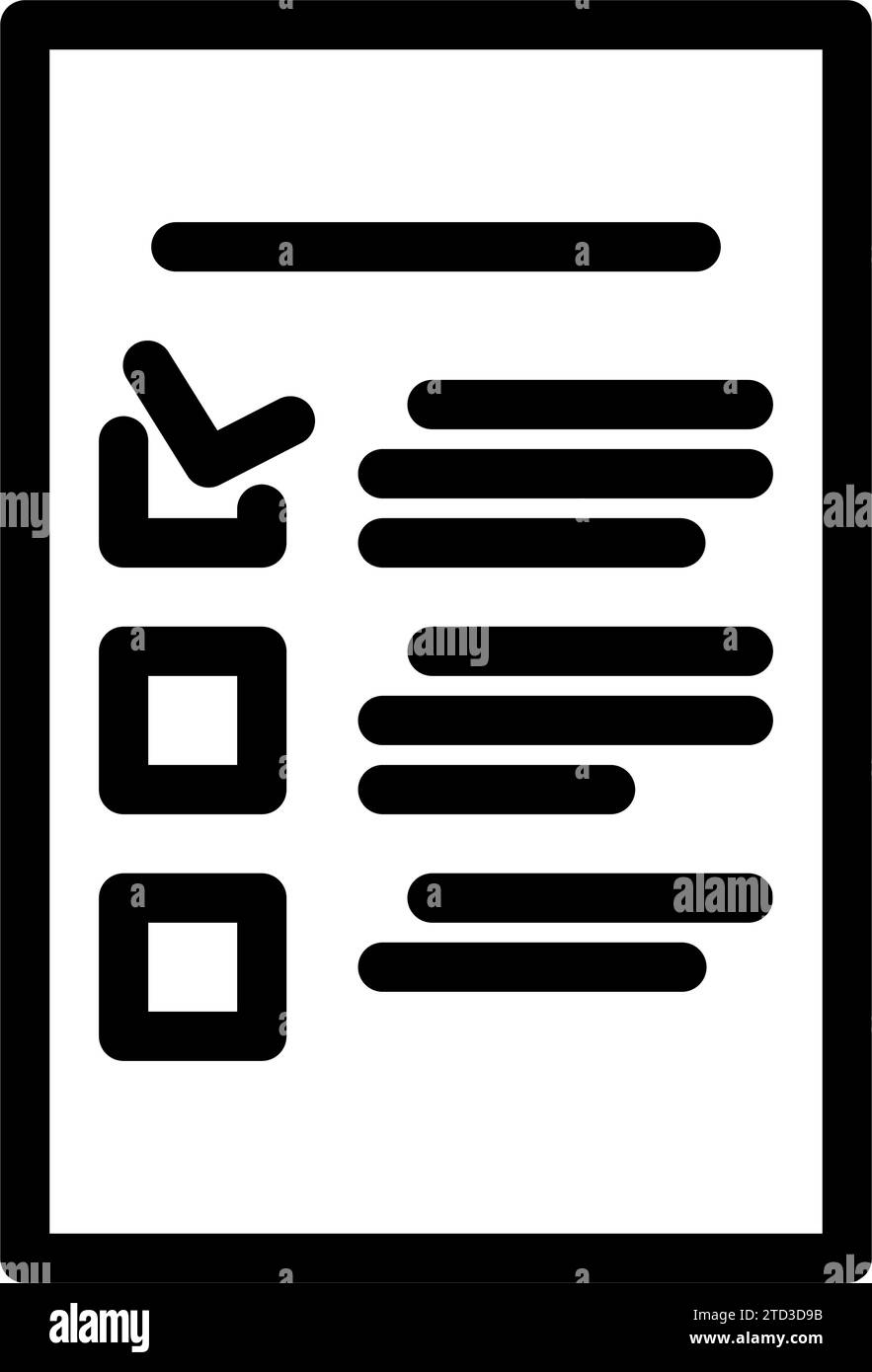 checklist list line icon vector illustration Stock Vector Image & Art ...