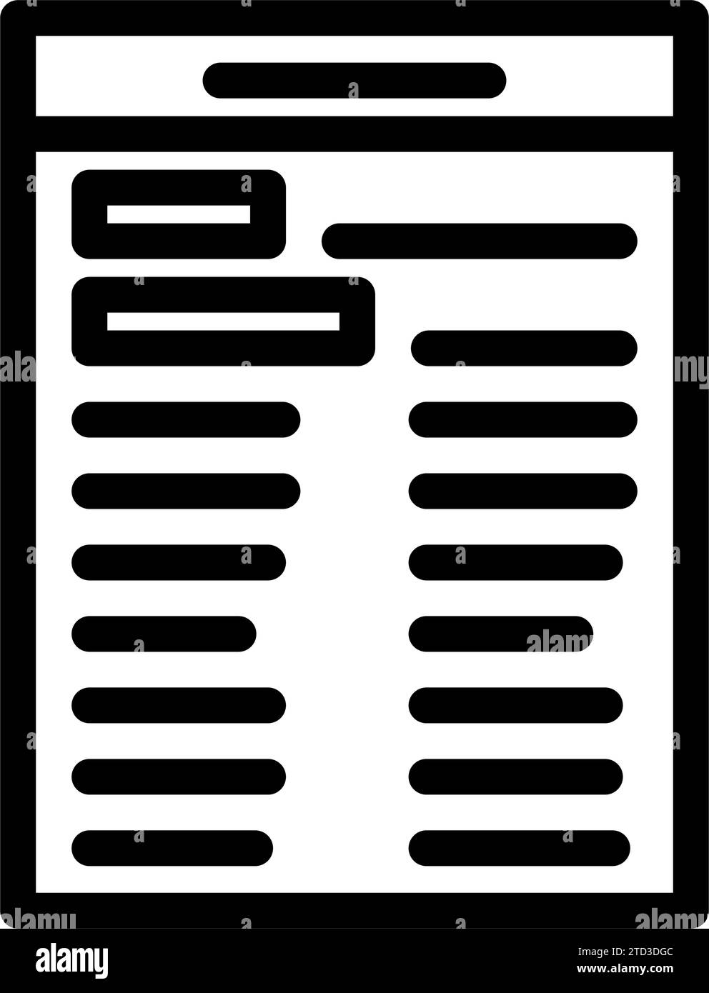 test list line icon vector illustration Stock Vector Image & Art - Alamy